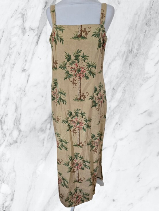 Muse | Dresses | Muse Vintage Print Monkey Tropical Maxi Dress | Poshmark